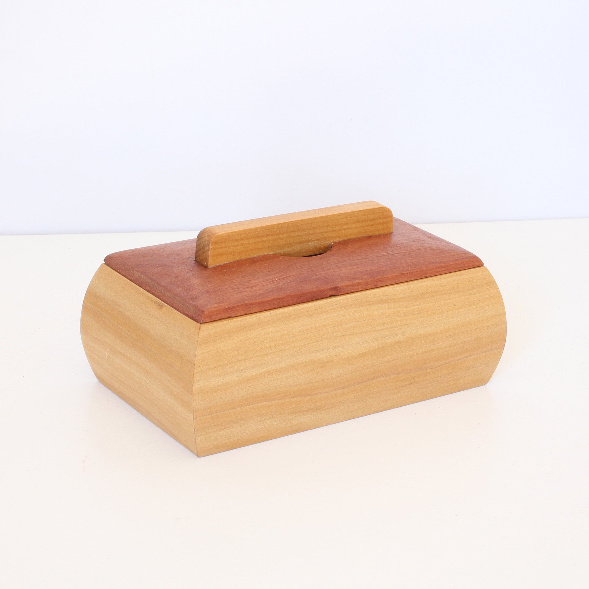 Handcrafted Wooden Keepsake Curved sided Box - Australian Timbers: Myr ...